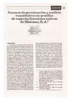 Ensayos de germinación y análisis cuantitativos en semillas de especies ...